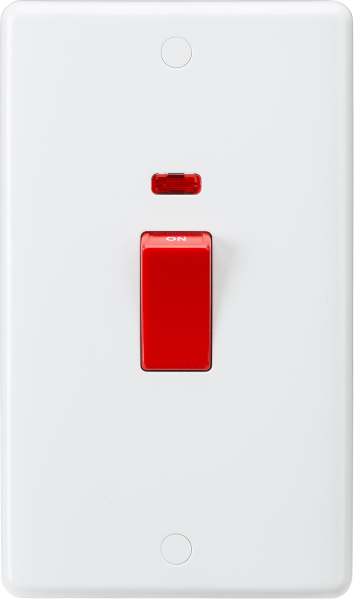 Knightsbridge Curved Edge 45A DP Large Tall Cooker Switch Knightsbridge Curved Edge 45A DP Large Tall Cooker Switch