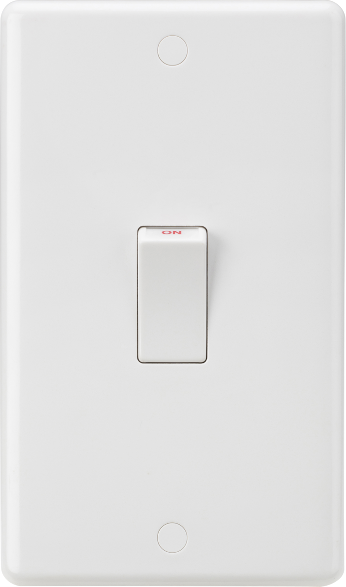 Knightsbridge Curved Edge 45A DP Large Tall Cooker Switch Knightsbridge Curved Edge 45A DP Large Tall Cooker Switch